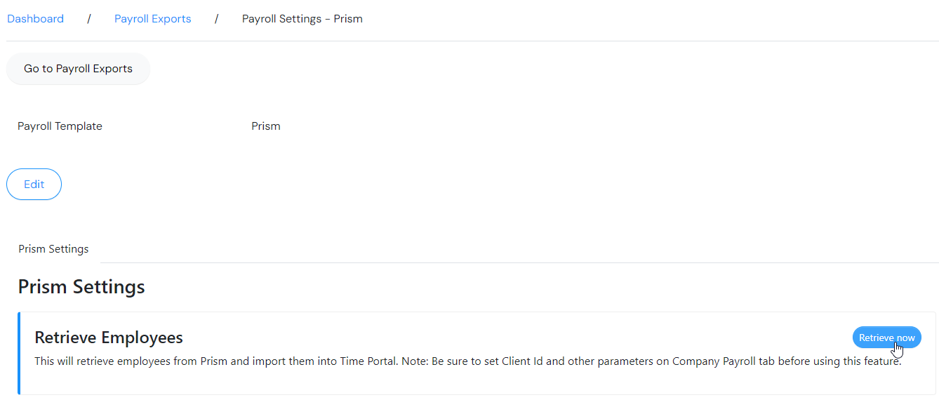 Setting Up the Prism Payroll and Retrieving Workers – Support | Time ...