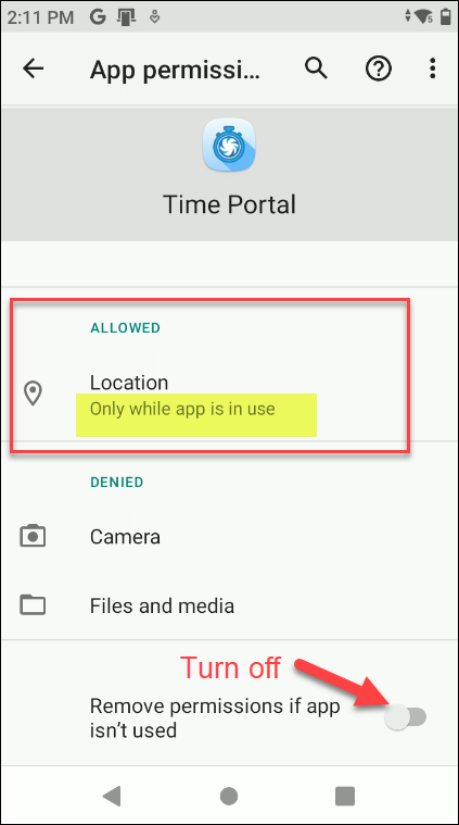 Collect Geo Location Data in Android Mobile – Support | Time Portal, LLC